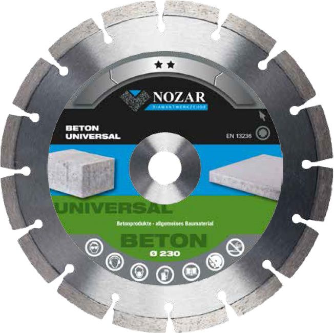 Nozar Dia-Scheibe Beton UNI 230mm